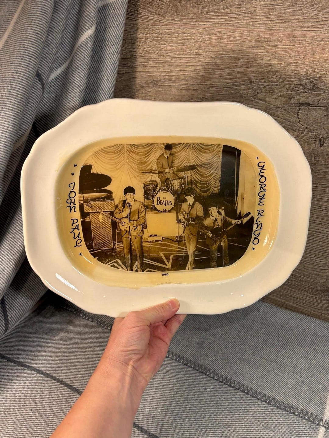 Vintage 1963 the Beatles Plate | John, Paul, George & Ringo English ...