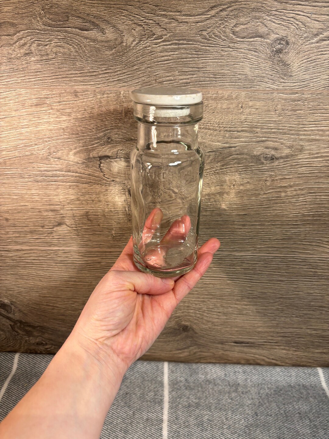 Vintage Collectible PAN YAN Tall Round Clear Pickle Jar With Ceramic ...