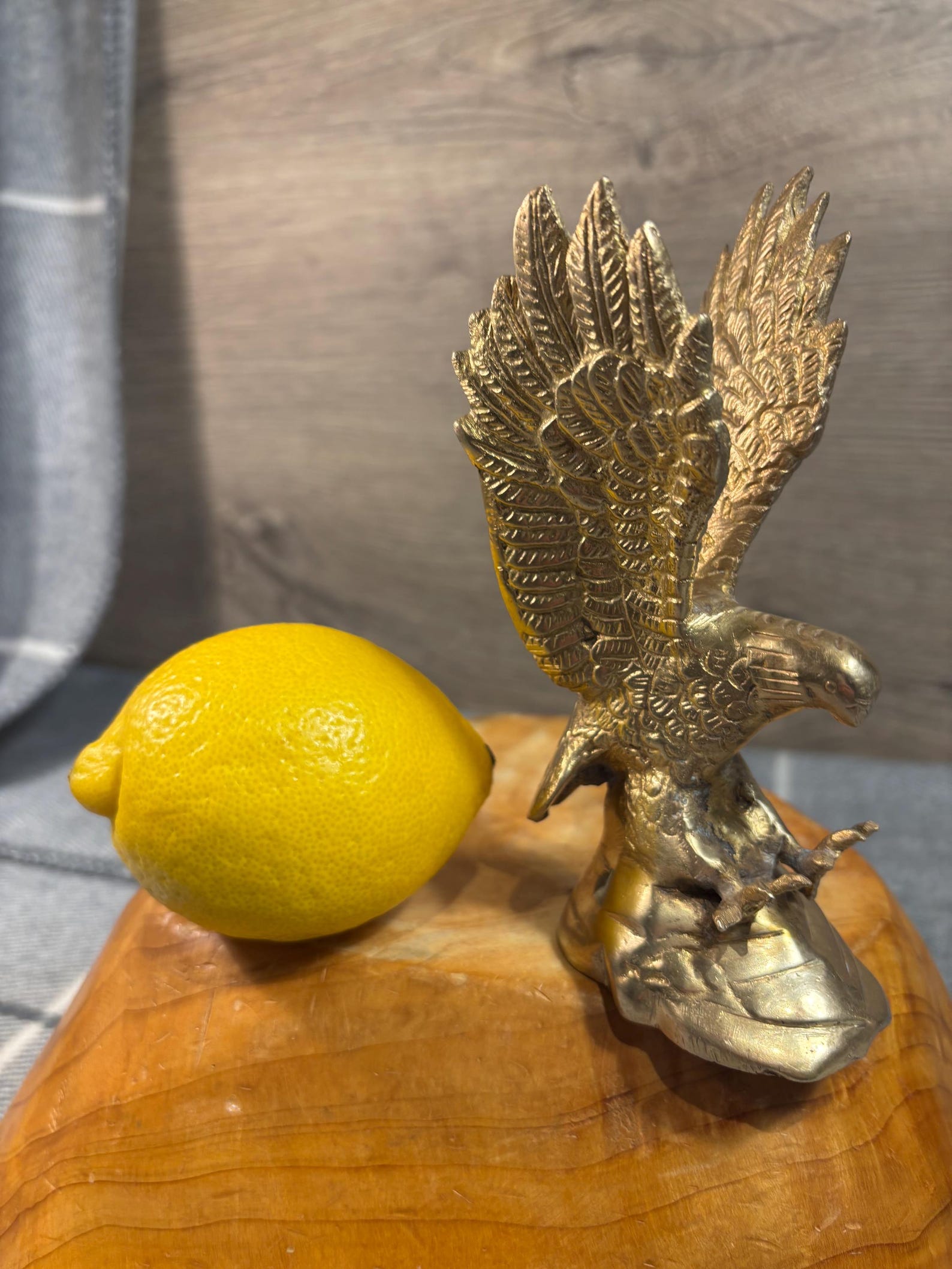 Vintage Solid Brass Eagle Bird of Prey With Hooked Beak & Strong Sharp ...