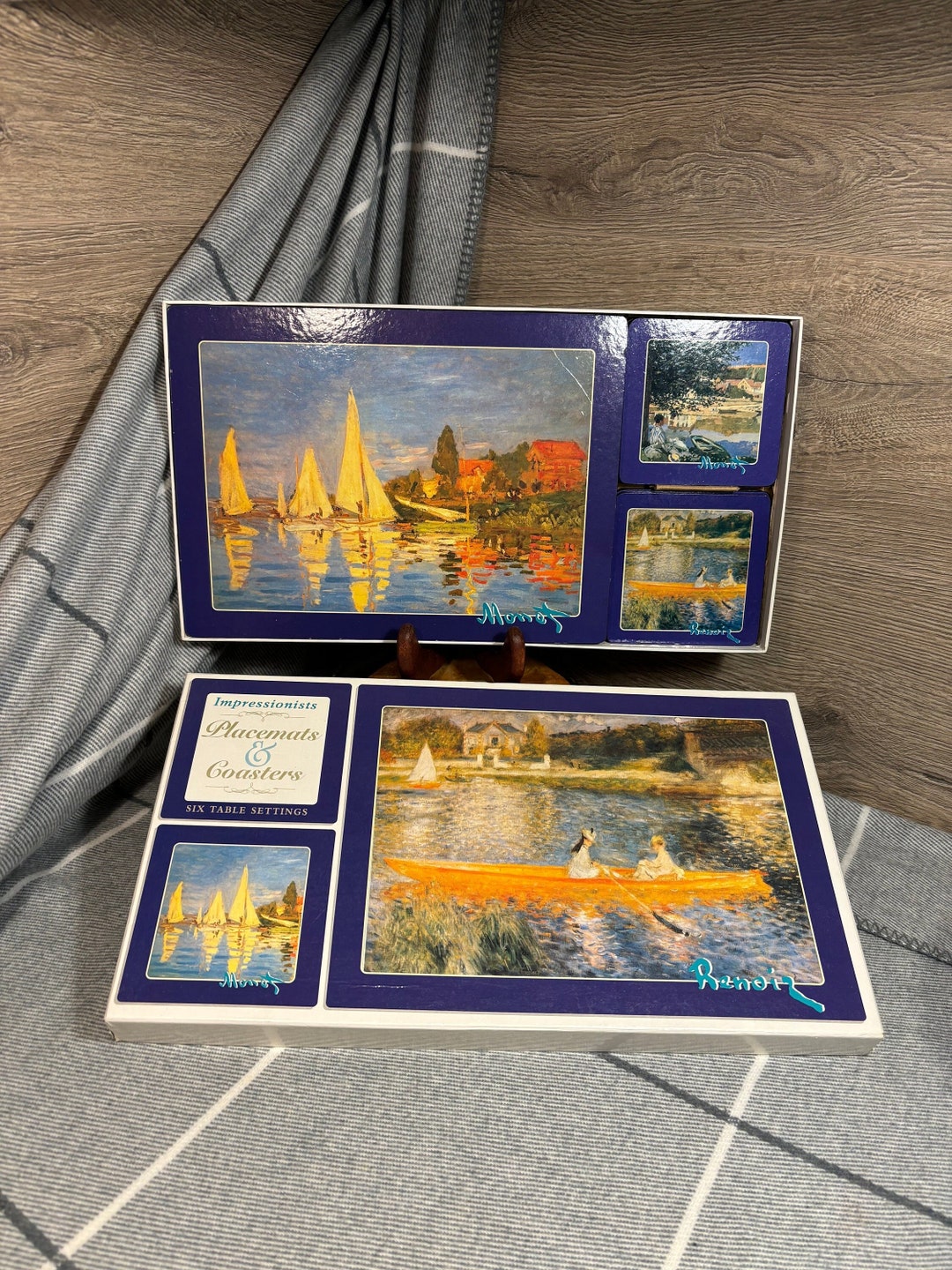 Vintage 2000s Impressionists Monet & Renoir Placemat and Coasters Boxed ...