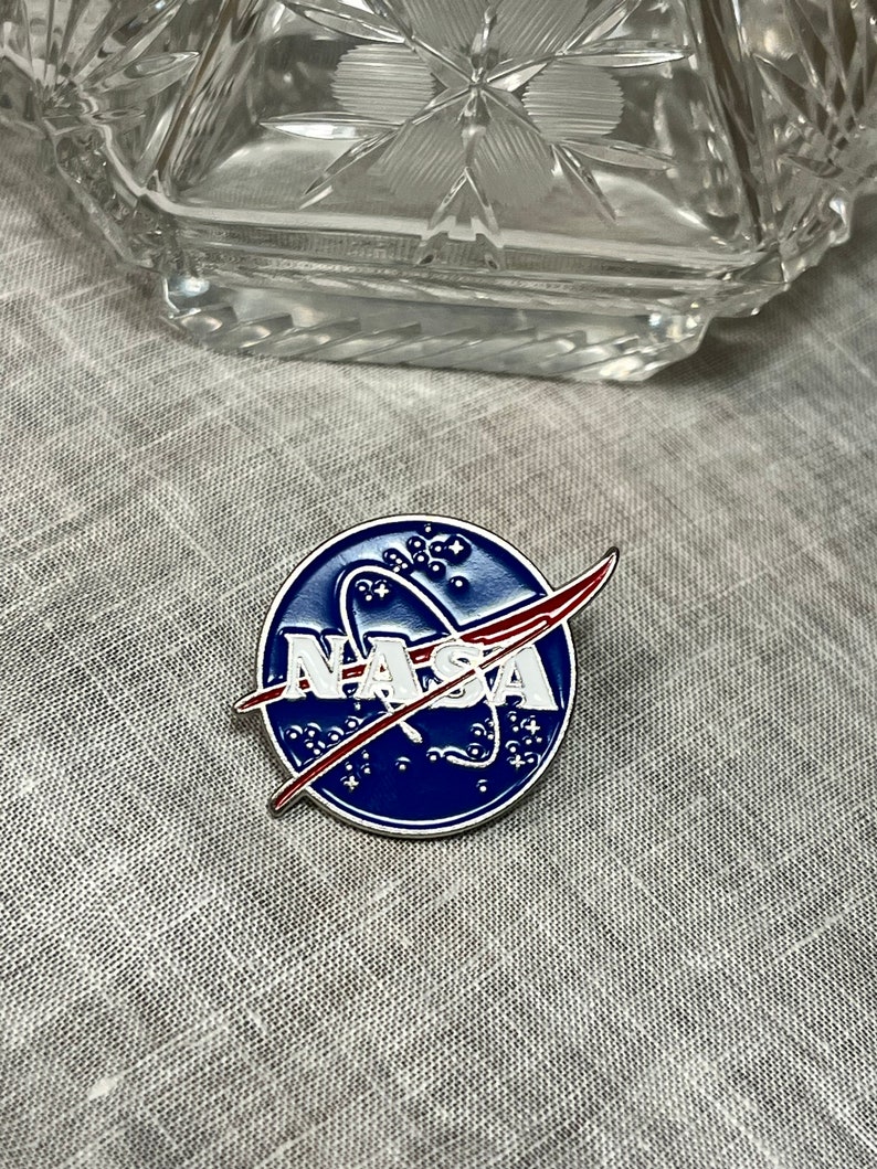 NASA Vector Logo Meatball Silver Tone Apollo Orbit Enamel Pin - Etsy