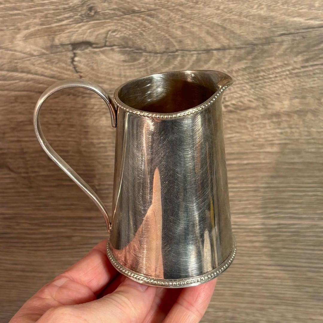 Vintage EPNS Small Silver Plated Conical Creamer Jug | English ...