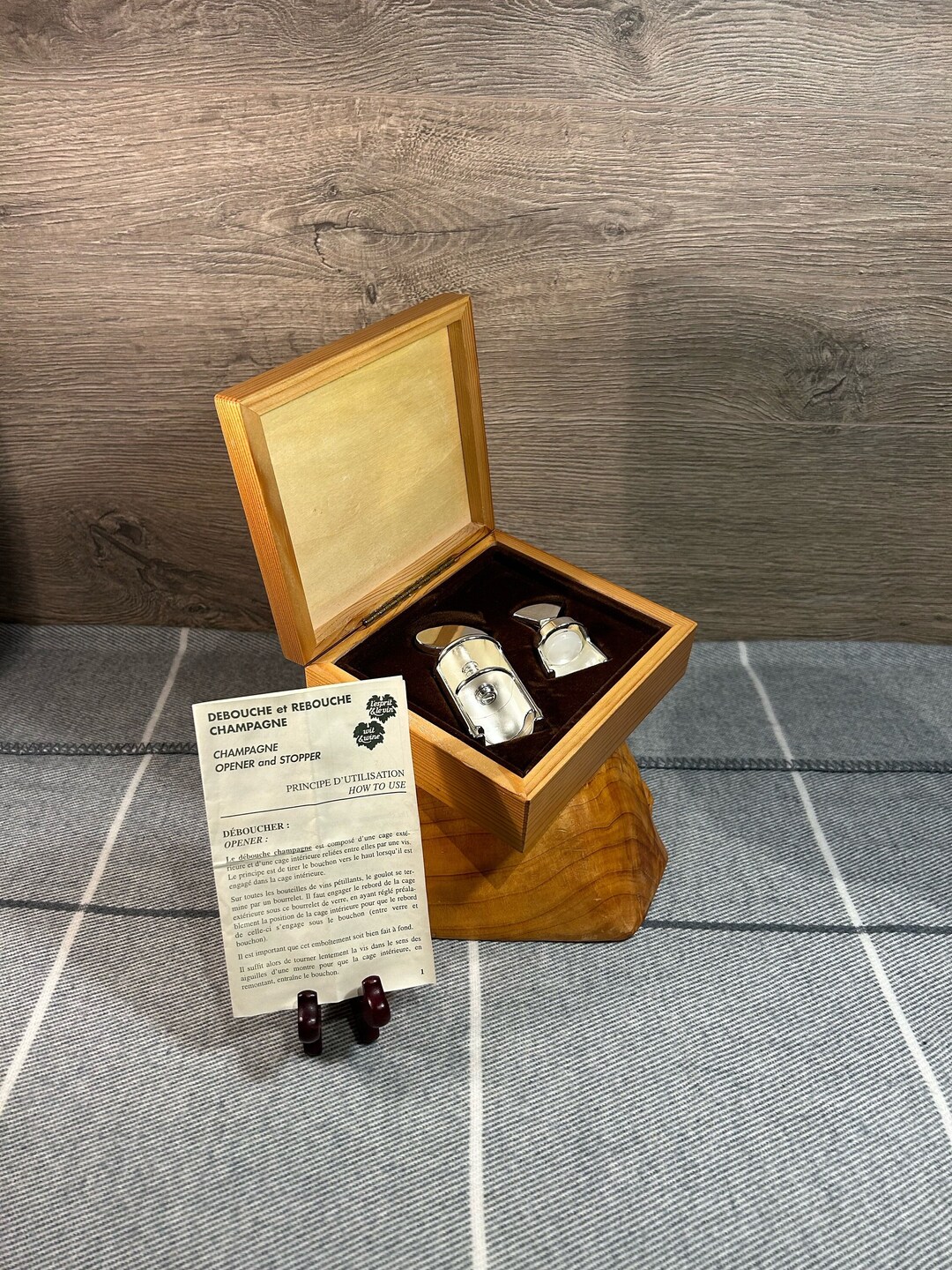 Vintage L'esprit & Levin Debouche Et Rebouche Champagne Opener and ...