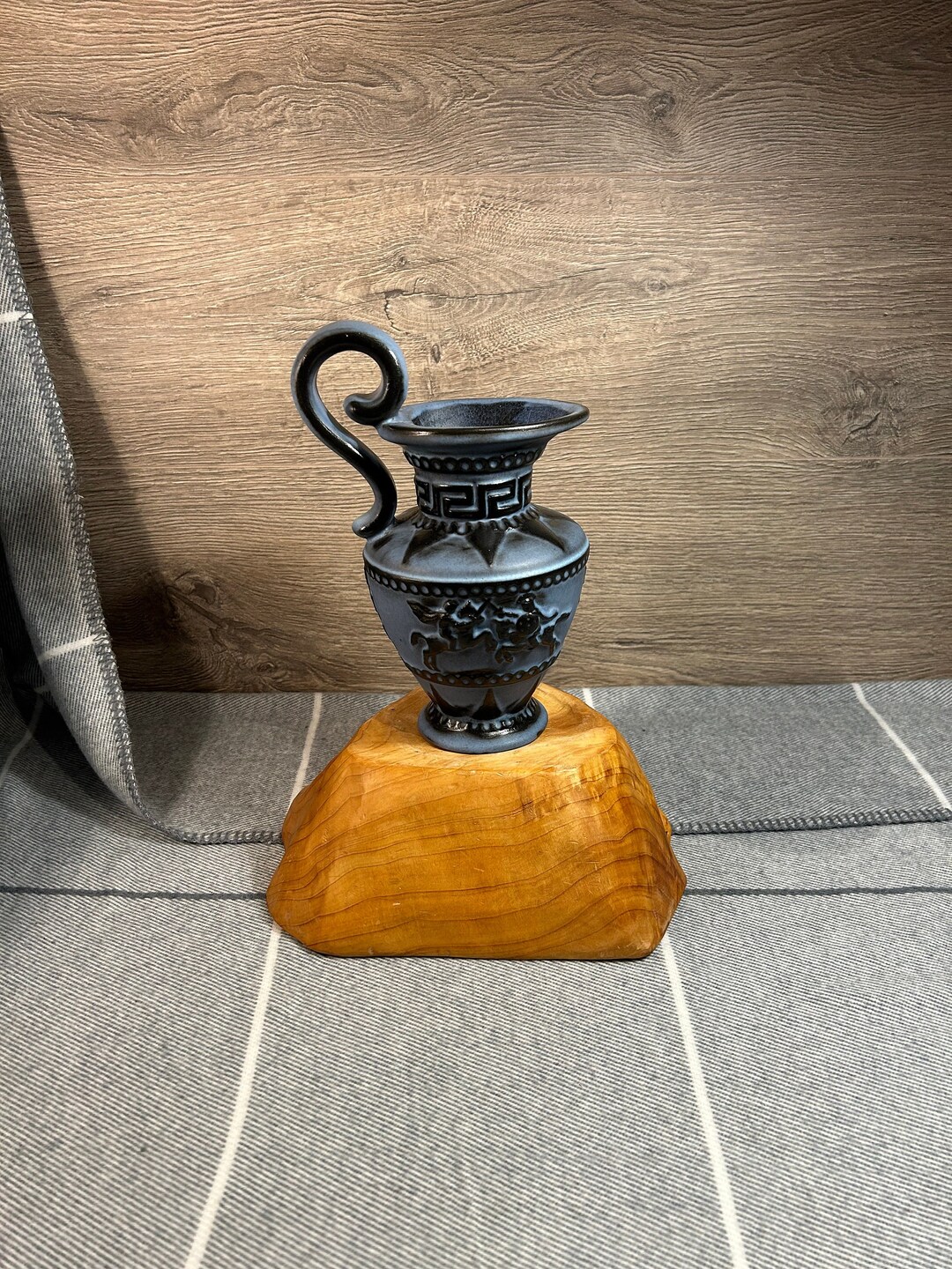 Vintage Hand Crafted Made in Austria 9923 Stamped Blue Black Art ...