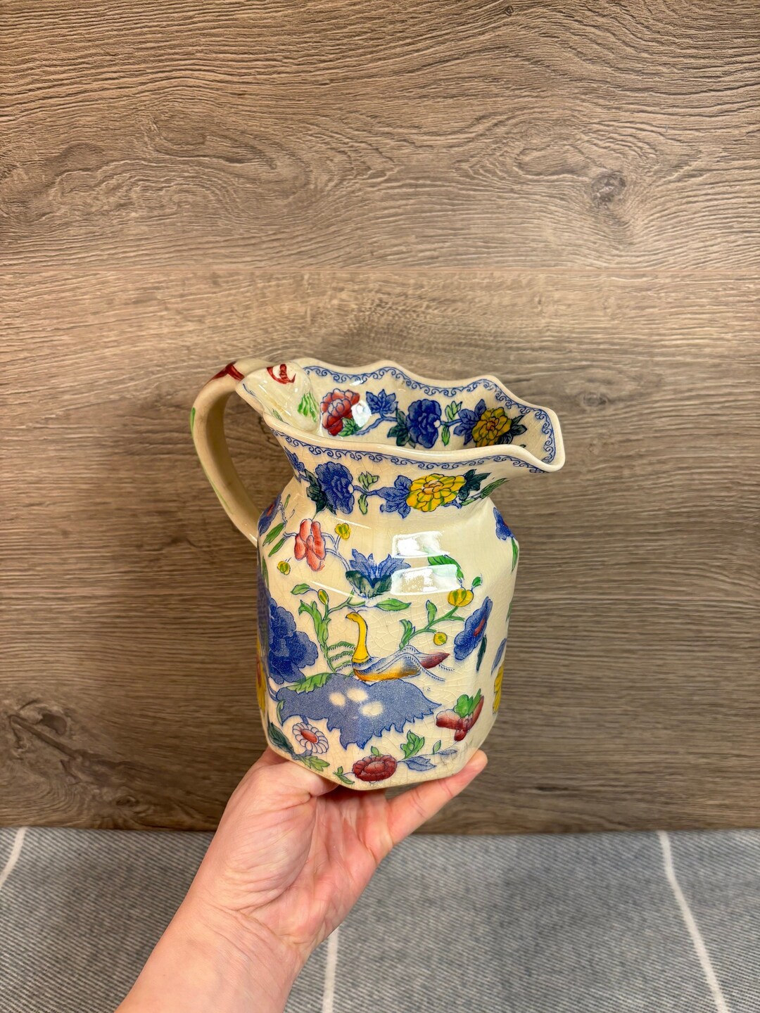 Vintage Mason's Regency Octagonal Jug Pitcher C4475 Rg No 821349 ...