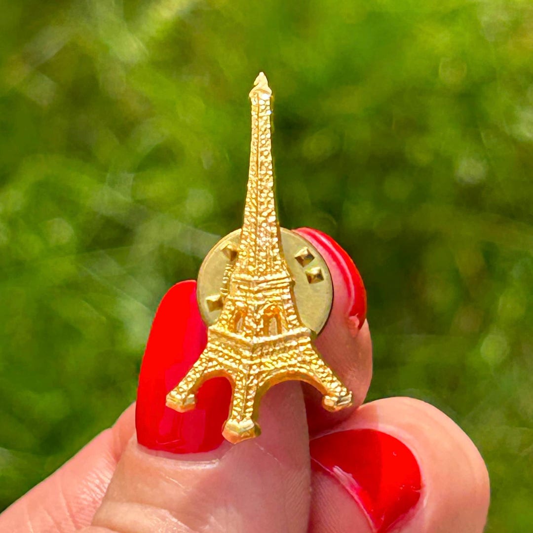 Vintage Gold Tone Ballou Reg'd Jewellery Paris Eiffel Tower Lapel ...