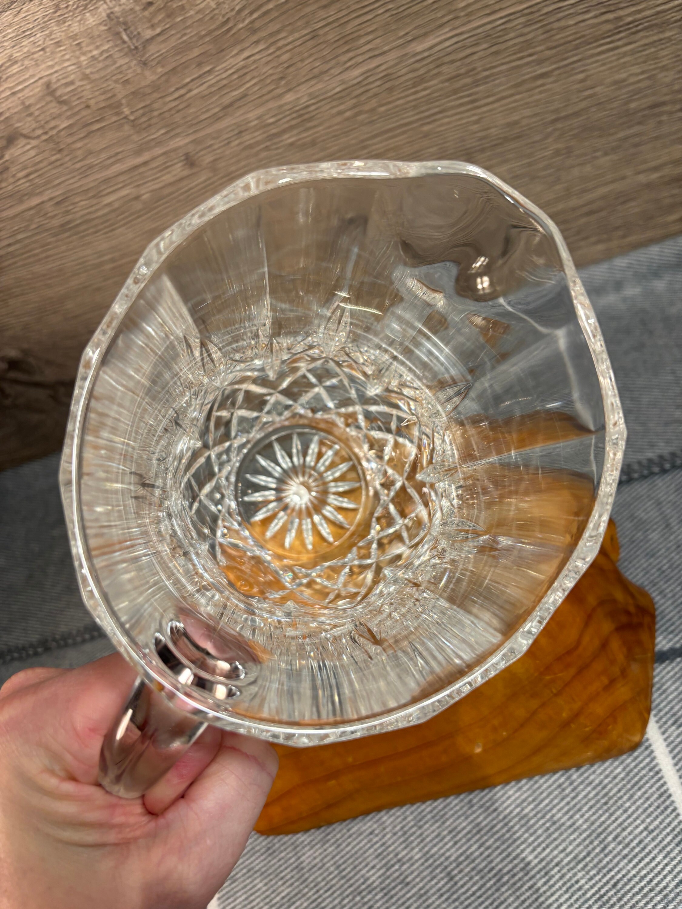 Vintage Heavy 1.4kg Lead Clear Crystal Opera RCR Royal Crystal Rock ...