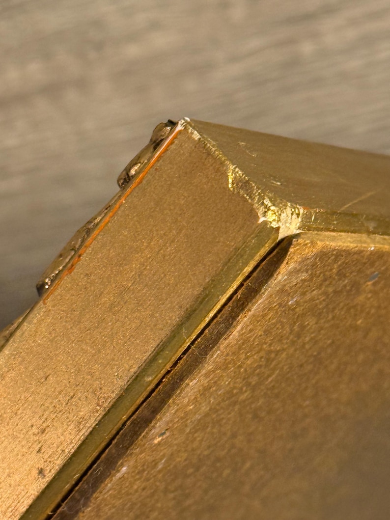 Vintage 1.6kg Ornate Gilt Foliate Leaf Swirl Edge Rectangular Mirror ...