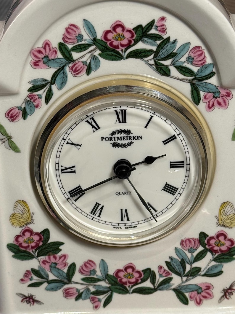 Vintage Portmeirion Botanic Garden German Movement Ceramic Mantle Desk ...