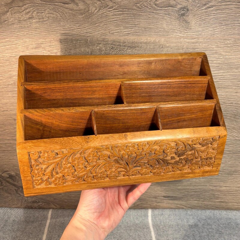 Wooden Desk Tidy - Etsy UK