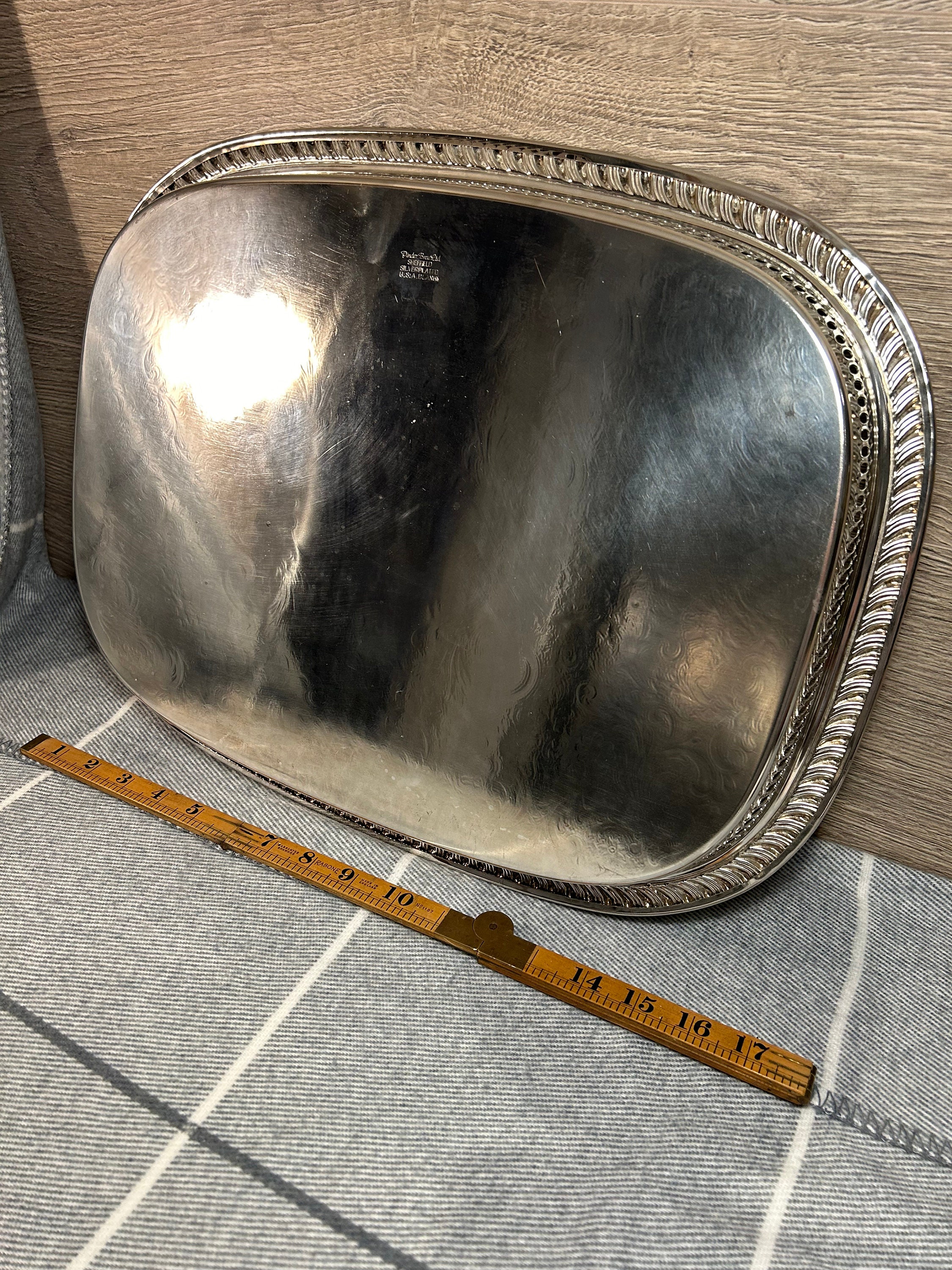 Vintage Pinder Bros Ltd. Sheffield Silverplated USA Blank Chased Large ...