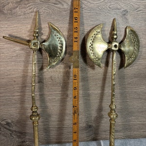 Vintage Solid Brass Heavy Decorative Medieval Viking Style Single & Two ...