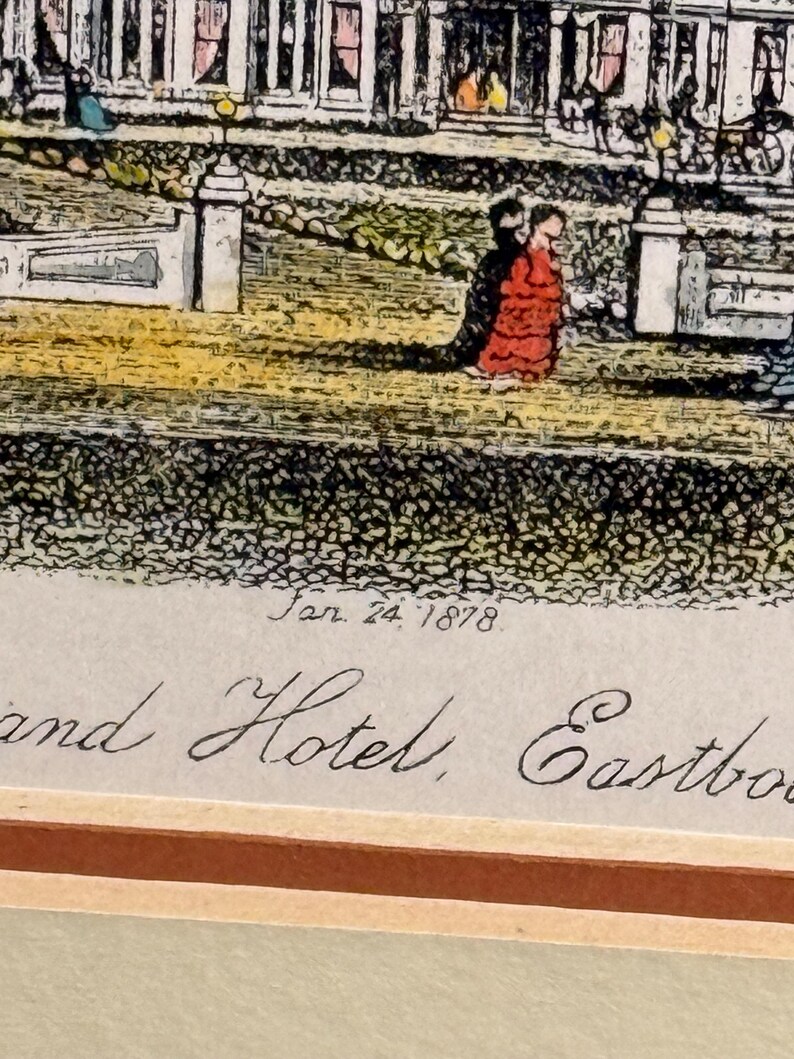 Vintage 1878 the Grand Hotel Eastbourne Art Print Wall Hanging ...