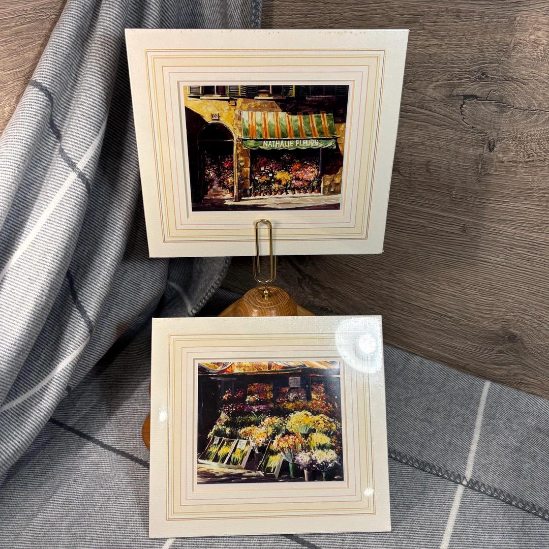 Vintage 1995 Michael J Sanders Signed Paris Florists French Post ...