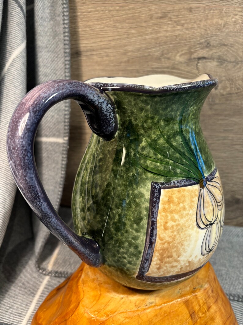 Vintage Hand Painted Blue Moon at Home Jug | Olive & Vino Motif Foodie ...
