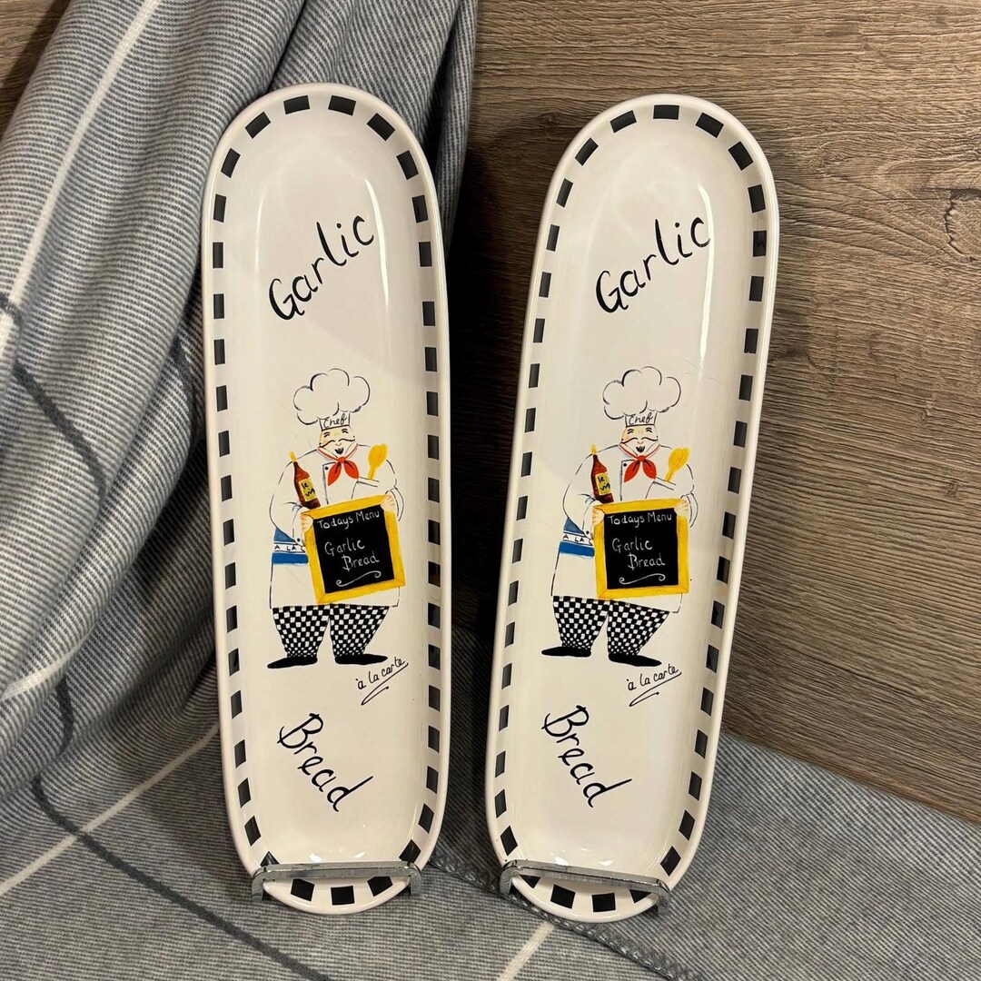 Preloved Rayware 'today's Menu' Garlic Bread Long Platter | Happy ...