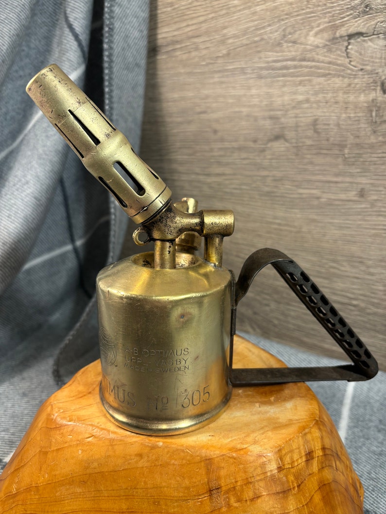 Vintage Brass Blowtorch | Uppl Vasby Made in Sweden Optimus No 305 ...