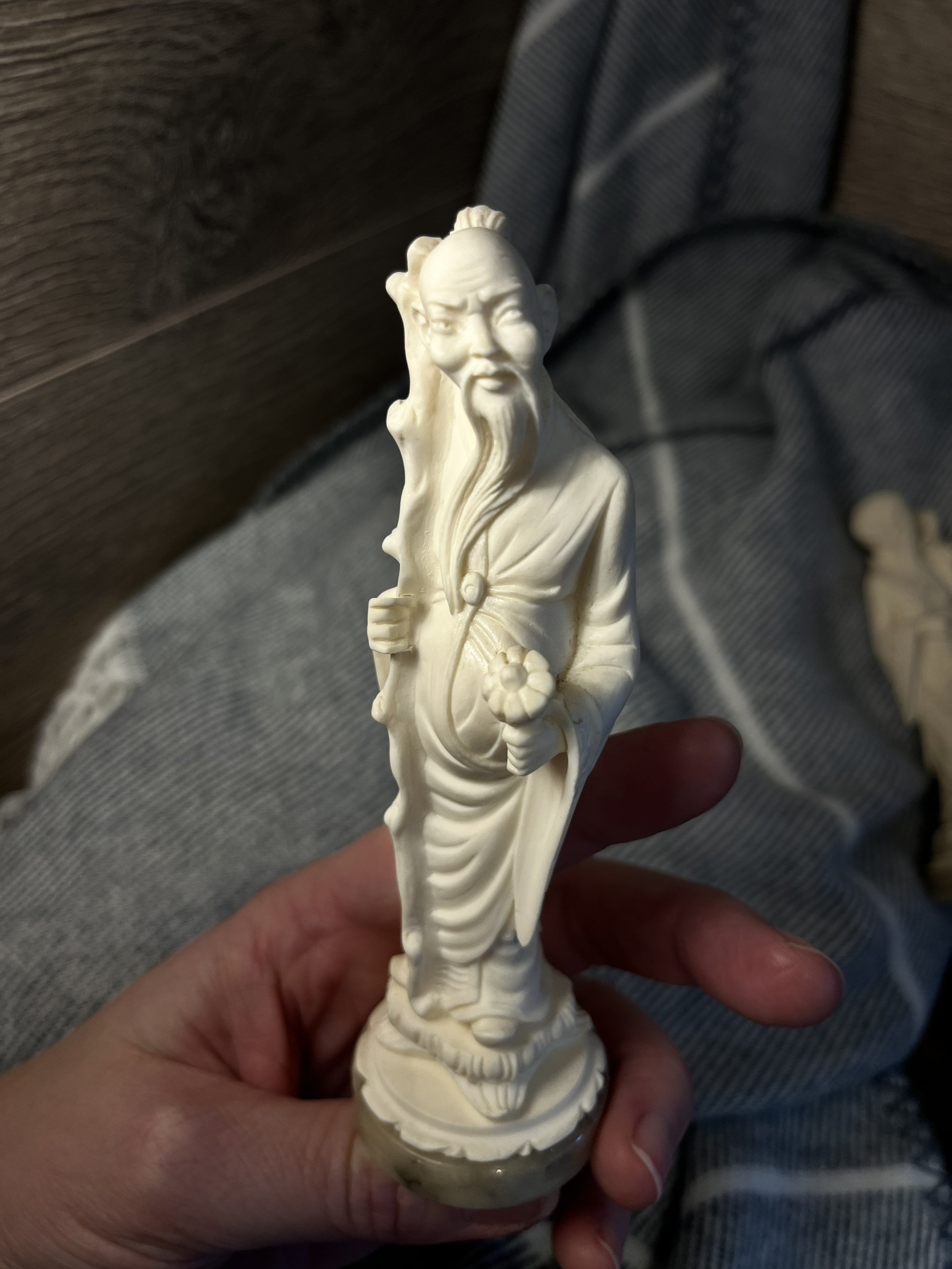 Vintage Italian Alabaster Asian Man Figurine Statue on a - Etsy