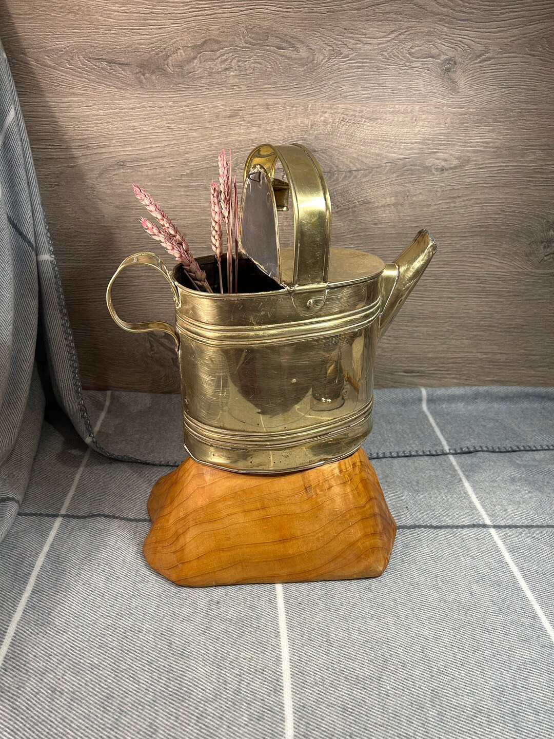 Vintage Antique Brass Victorian Watering Can | Conservatory Dried ...