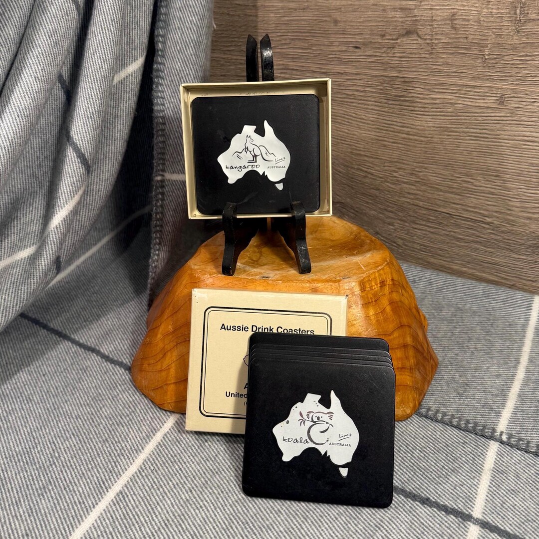 Vintage Aussie Drink 6 Coasters Australia United Arts Collection ...