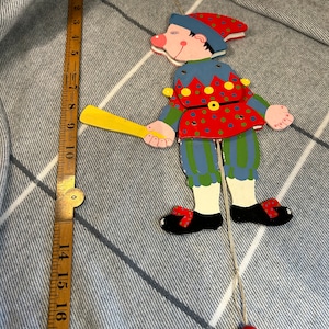 Vintage Collectible Wood Art Colourful Costume Animated Happy Jester ...