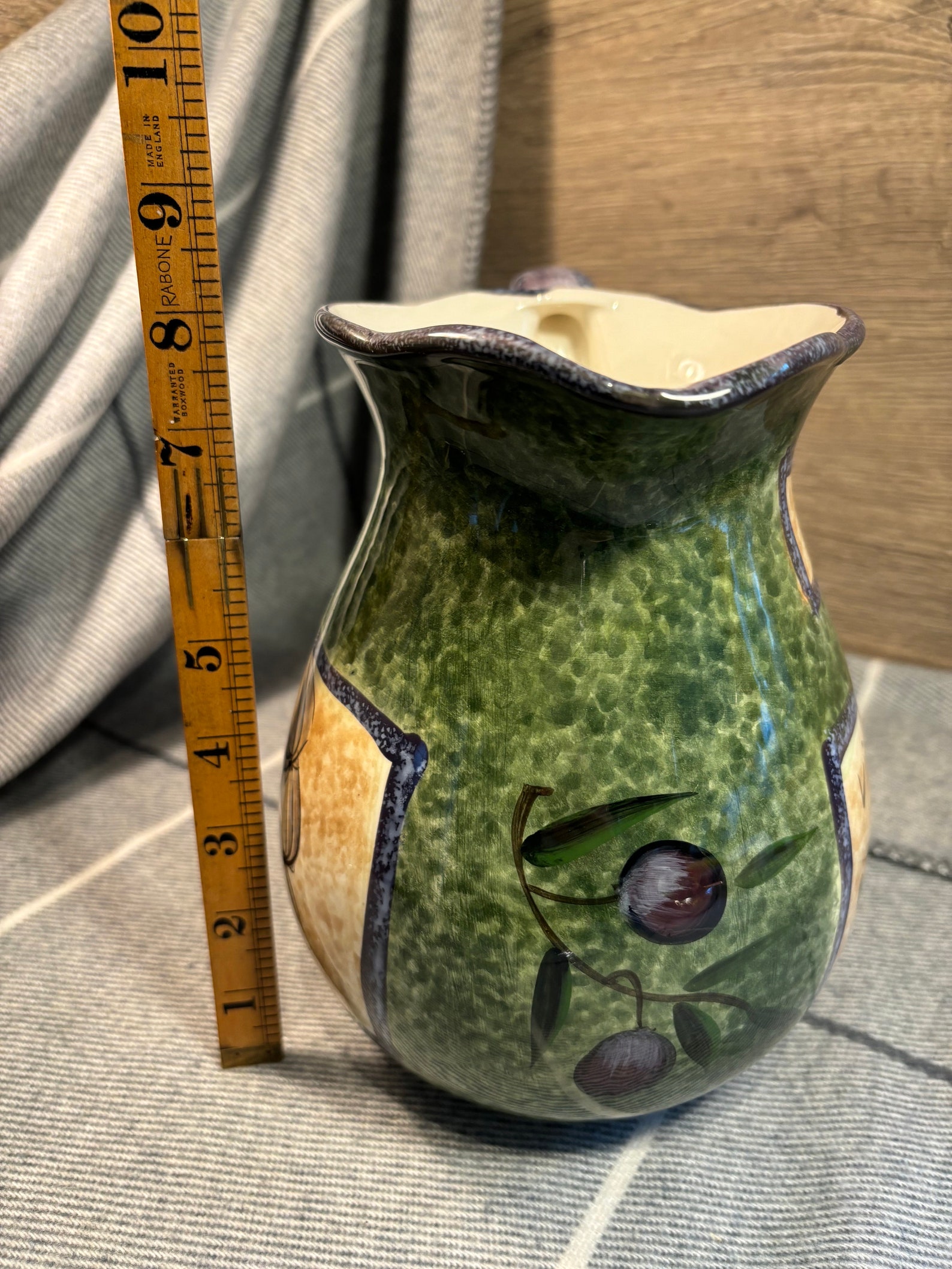 Vintage Hand Painted Blue Moon at Home Jug | Olive & Vino Motif Foodie ...