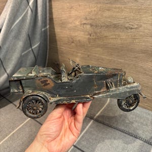 Vintage Rustic Tin Metal Four Seater Convertible Roadster Replica Old ...