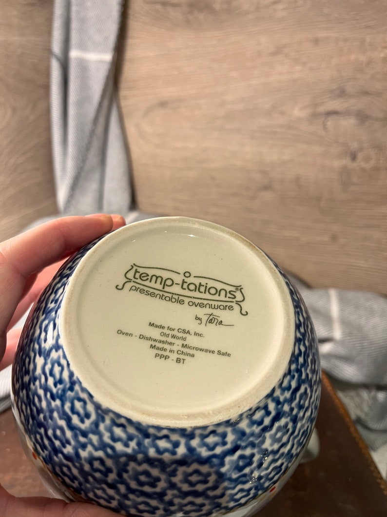 Temptations by Tara Presentable Ovenware Old World Blue - Etsy