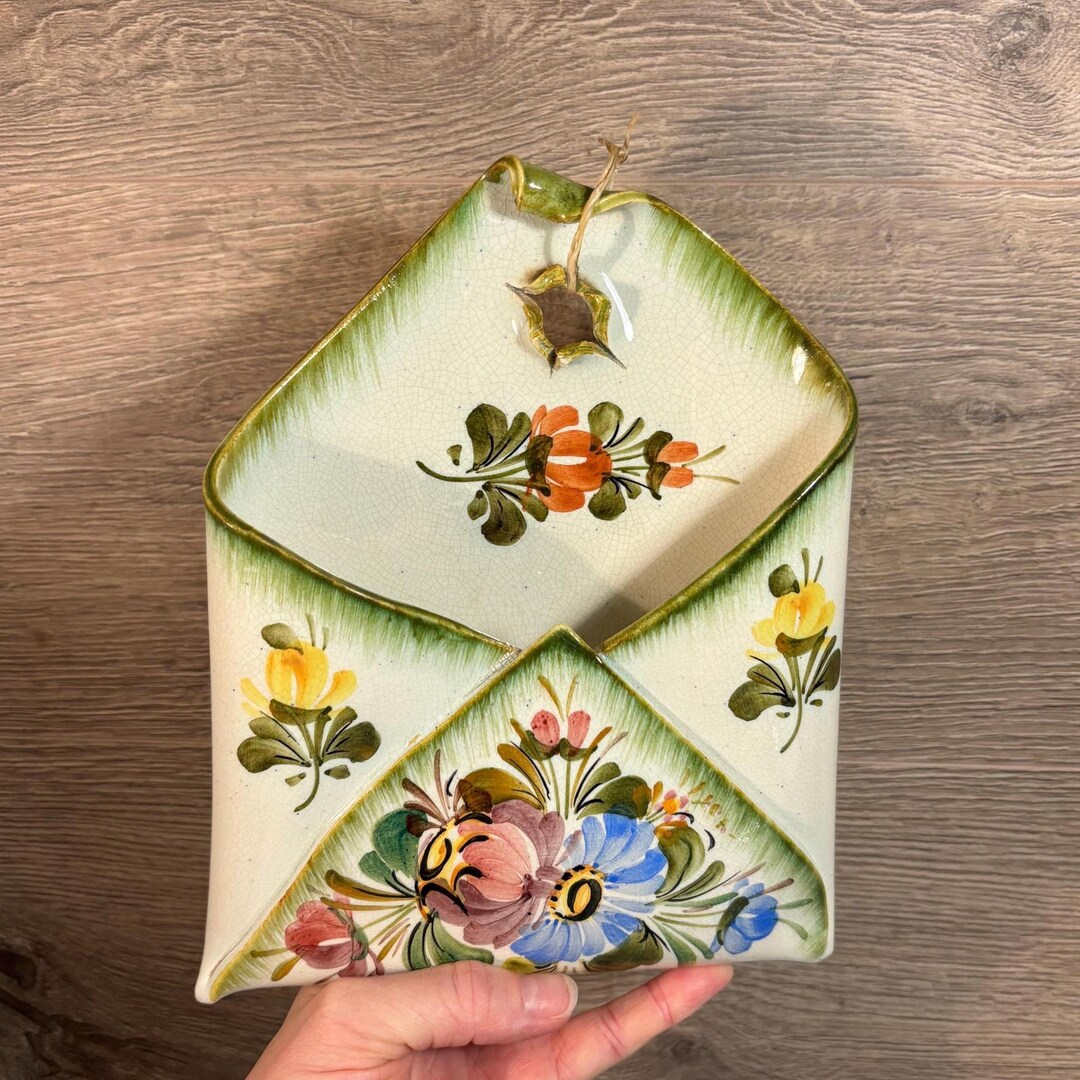 Vintage ABC Ceramiche Bassano Italy Hand Crafted & Painted Colourful ...