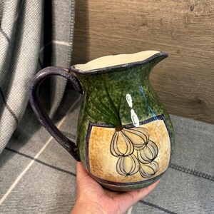 Vintage Hand Painted Blue Moon at Home Jug | Olive & Vino Motif Foodie ...
