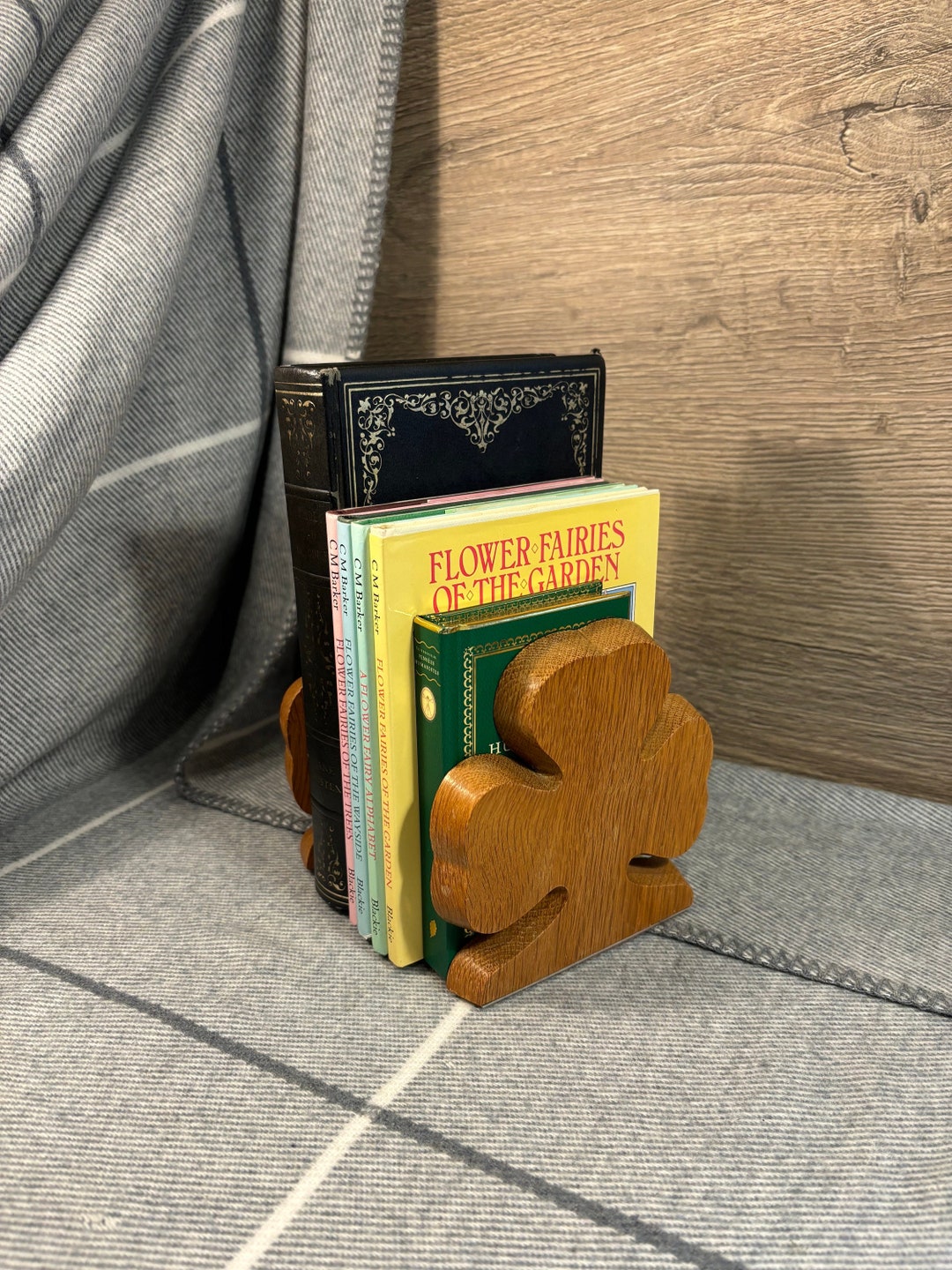 Vintage Three Leaf Clover Bookends | Hand Crafted Shamrock Book Ends ...