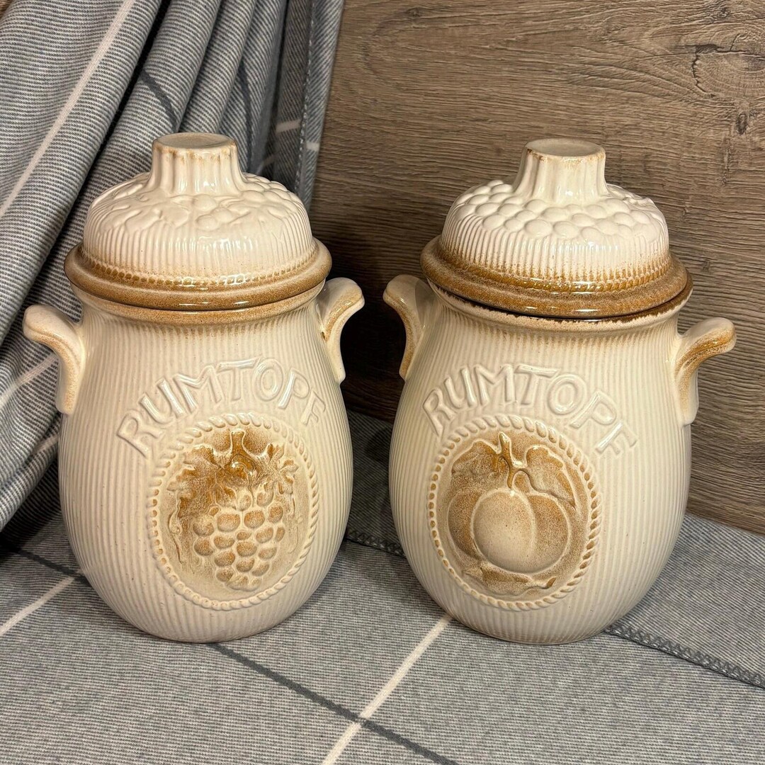 Vintage Mid Century West Germany Pottery 801-28 Cream & Brown Scheurich ...