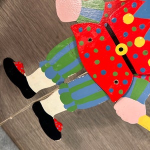 Vintage Collectible Wood Art Colourful Costume Animated Happy Jester ...