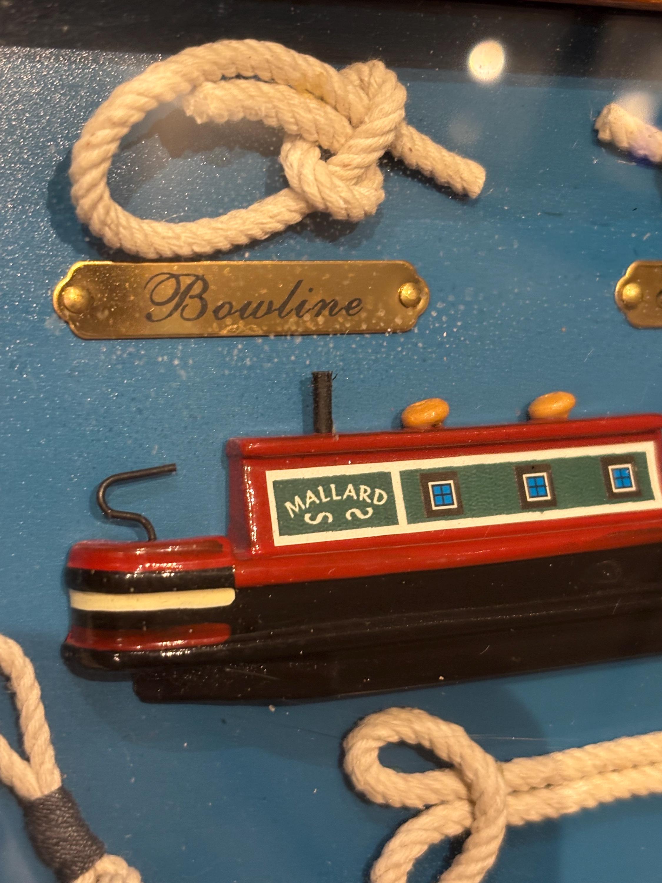 Vintage Mallard Canal Boat Knotboard Small Wall Hanging | Worn Wooden ...