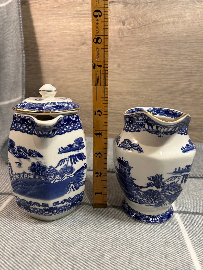 Vintage Ringtons Lidded Cobalt Blue and White Tea Jug & Tea Coffee ...