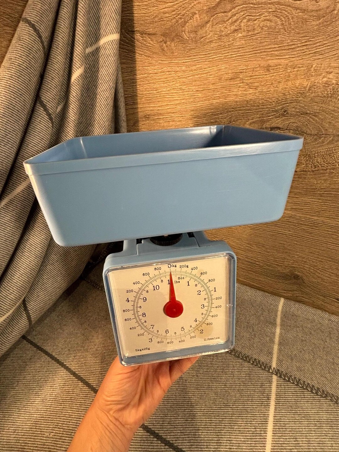Vintage Plastic Pastel Blue Retro 5kg Scales Small Kitchen Tools ...