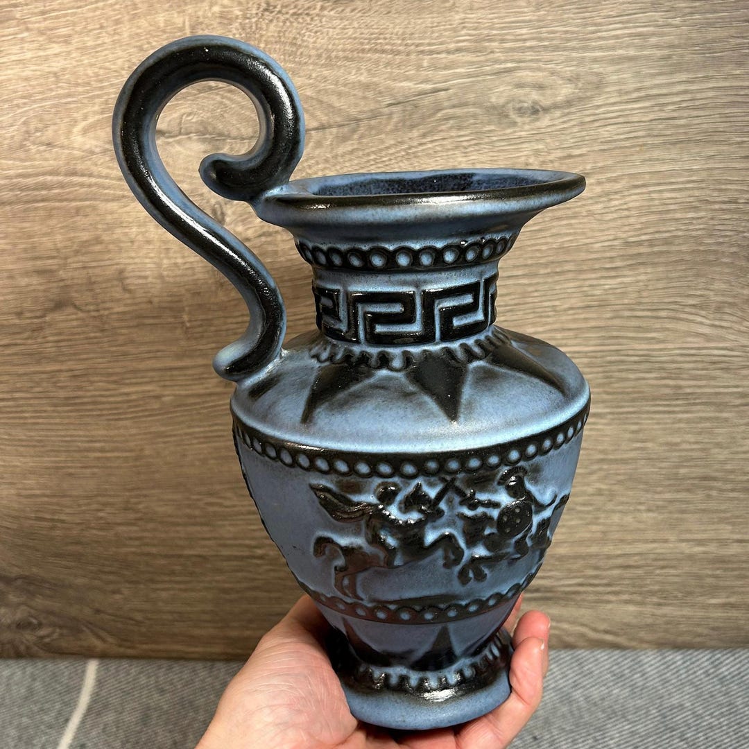 Vintage Hand Crafted Made in Austria 9923 Stamped Blue Black Art ...