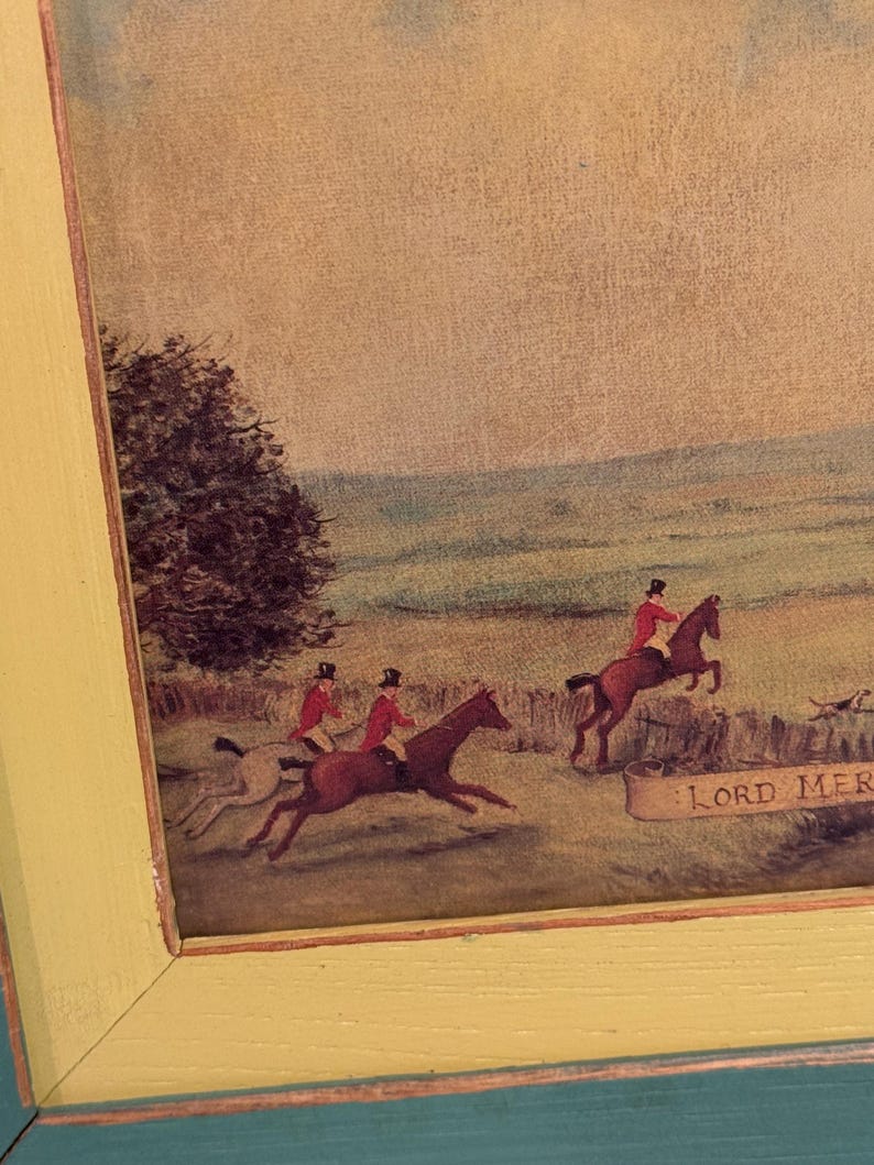 Vintage Lord Meredith's Sporting Balloon at Quorn Wall Hanging ...