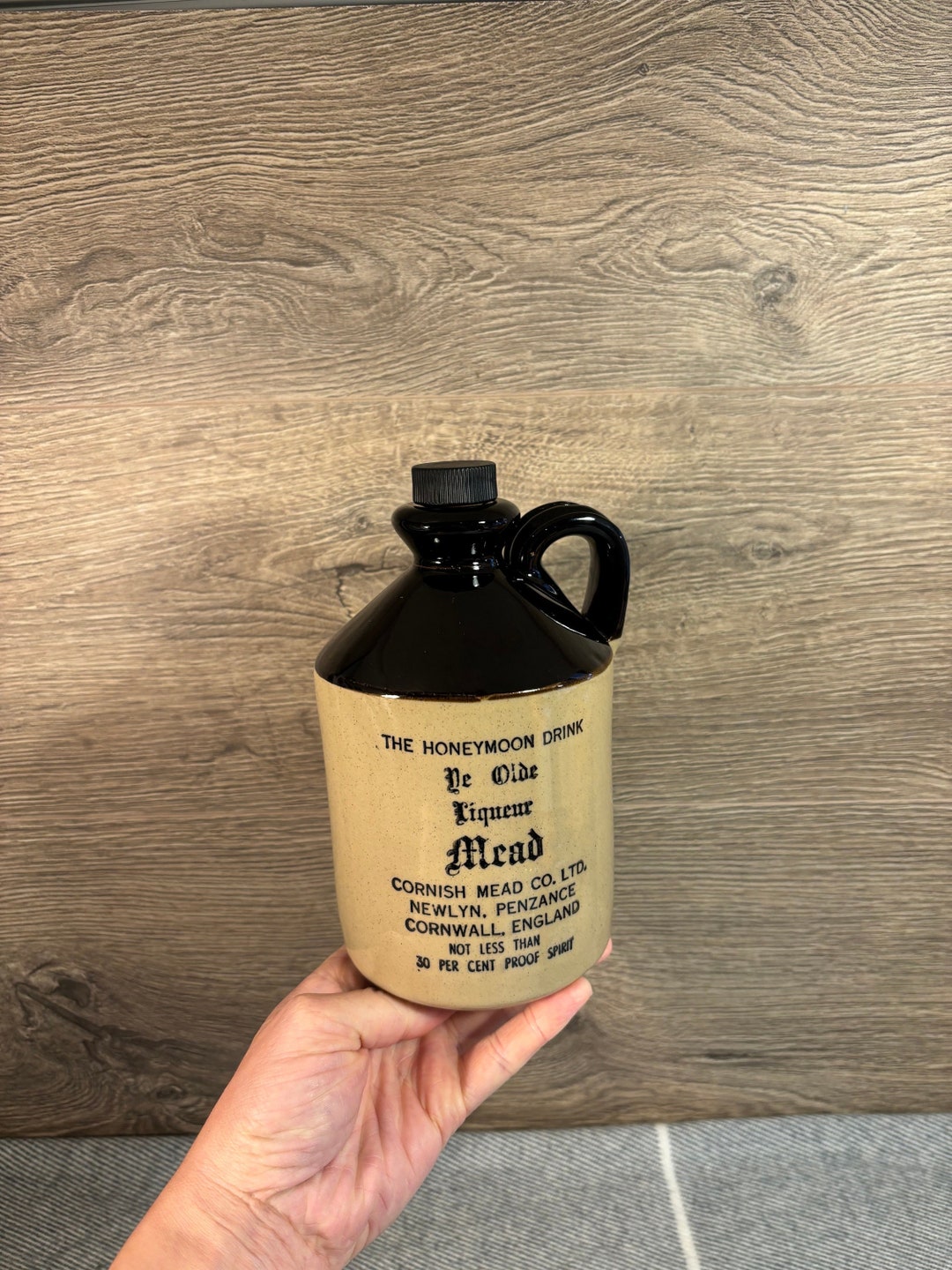 Vintage the Honeymoon Drink Two Tone Glaze Stoneware Flagon Bottle | Ye ...
