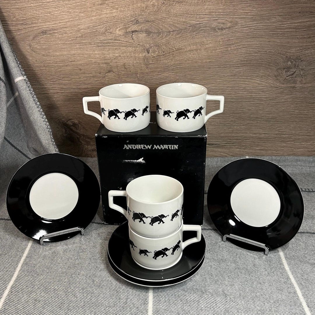 Preloved Andrew Martin Grand Hotel Porcelain Elephant Jumbo Tea Cups ...