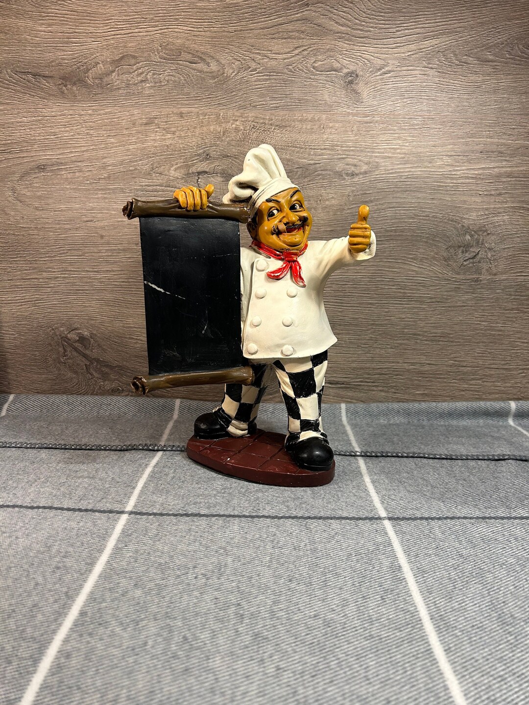 Vintage Signed Peter Mook Happy Thumbs up Chef Chalkboard - Etsy