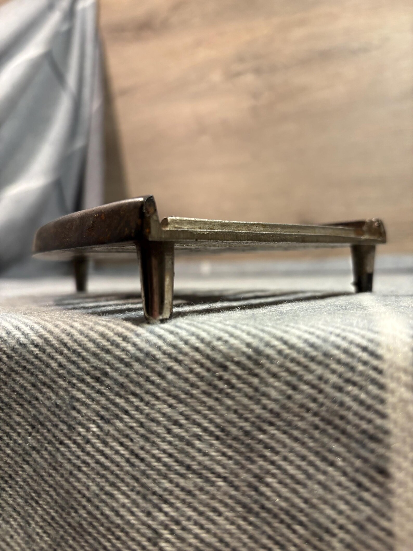 Vintage British Embossed Footed Pierced Cast Iron Sad Iron Rest Stand ...