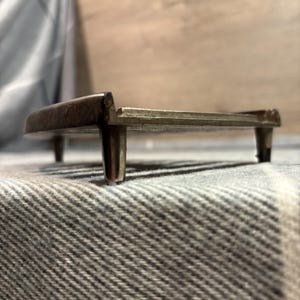 Vintage British Embossed Footed Pierced Cast Iron Sad Iron Rest Stand ...