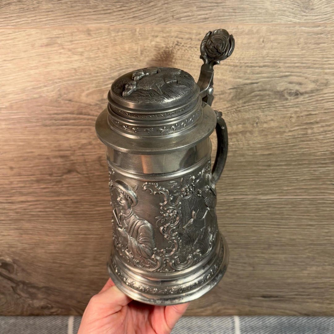 Vintage Frieling Zinn 95% Pewter German Guetezeichen Zinngerät Ral ...