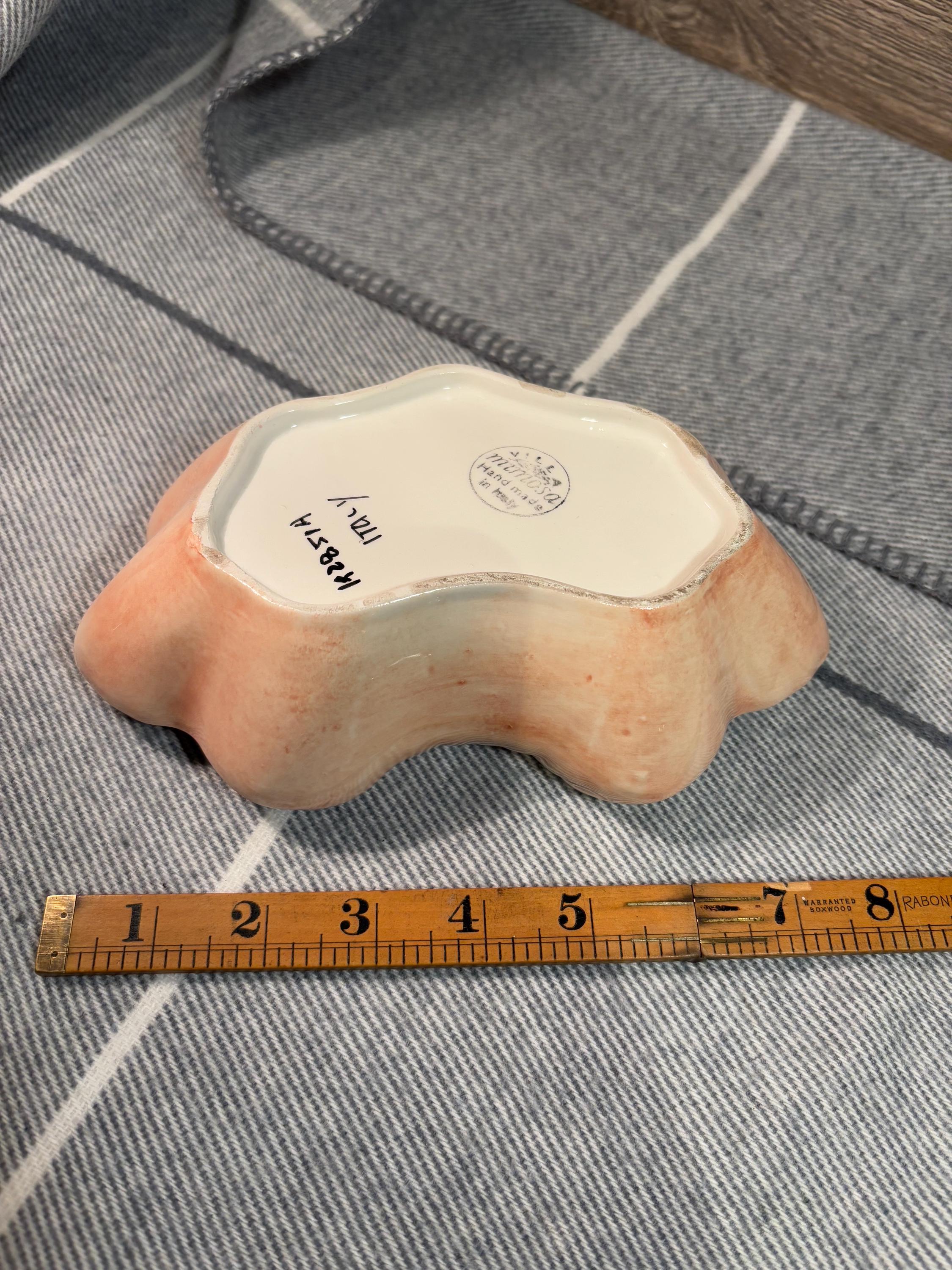 Vintage Villa Mimosa Pastel Coral Clam Shell Soap Dish Hand Made in ...