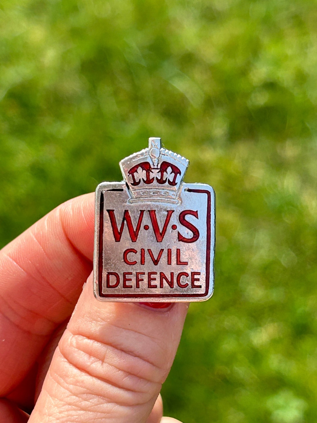 Vintage Silver Tone Collectible 1950s Mid Century WVS Civil Defence ...