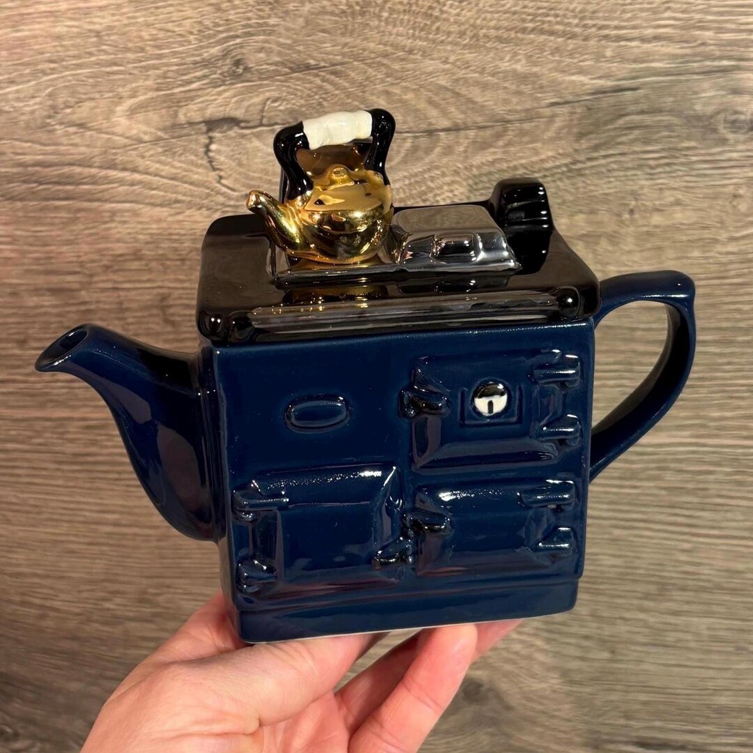 Vintage- Damaged- Swineside Ceramics Small Ornamental Navy Blue Colour ...