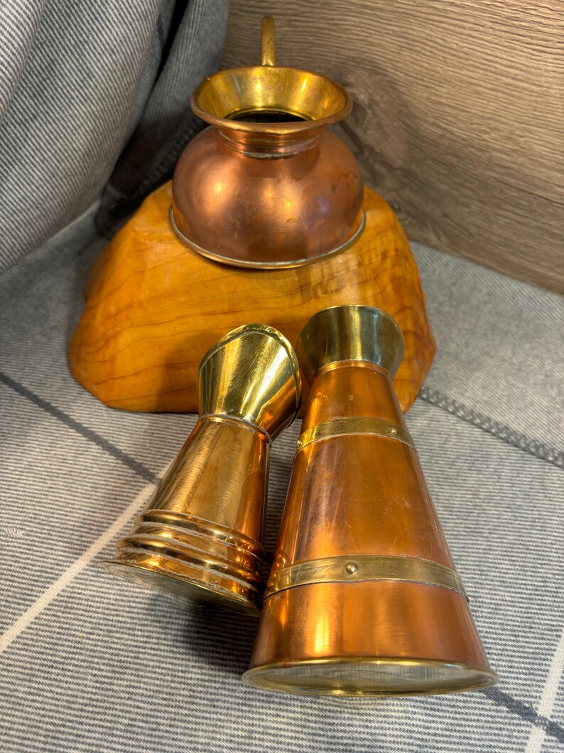 Vintage Copper & Brass Small Jugs- Set of 3 | Old Country Folk ...