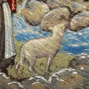 Vintage Slate Stone Lourdes Apparition Ornamental Wall Hanging ...