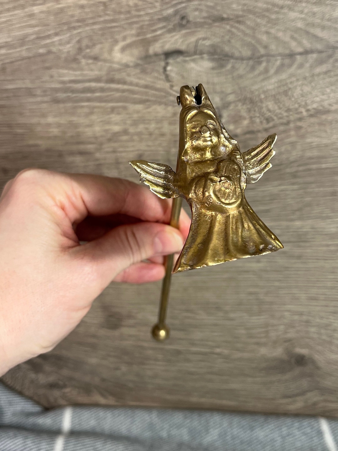 Vintage Solid Brass Angel Playing Lute Shaped Candle Extinguisher ...
